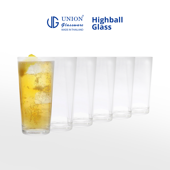 UNION GLASS Thailand Premium Clear Glass Highball Water Juice Soda Liquor Glass 445ml 15oz ...
