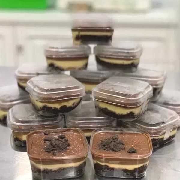 12 kotak mini dessert box kotak cake cup pudding kecil tiramisu cup ...