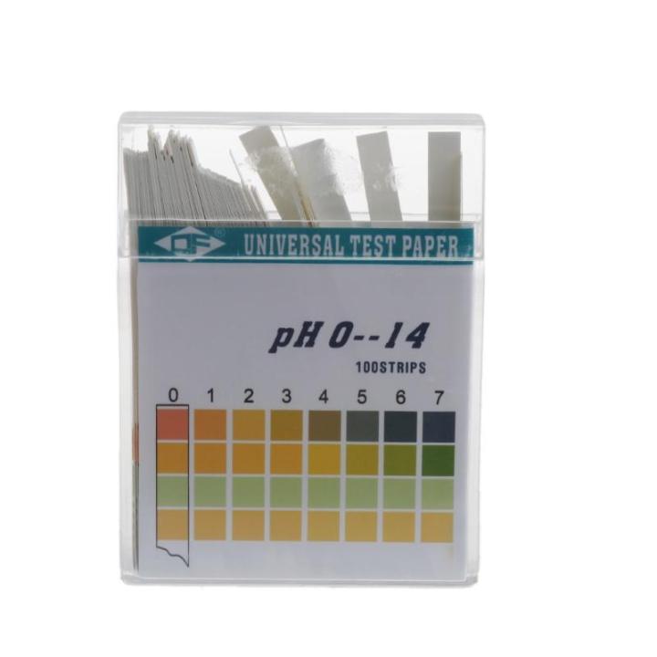 100 Strips 0-14 PH Alkaline Acid Indicator Paper Water Saliva Litmus ...
