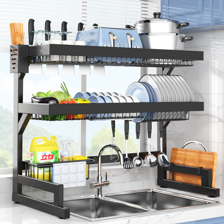 Rak Kitchen Rak Kitchen Organizer Storage Rack 2 Layers Dish Shelf Rak ...