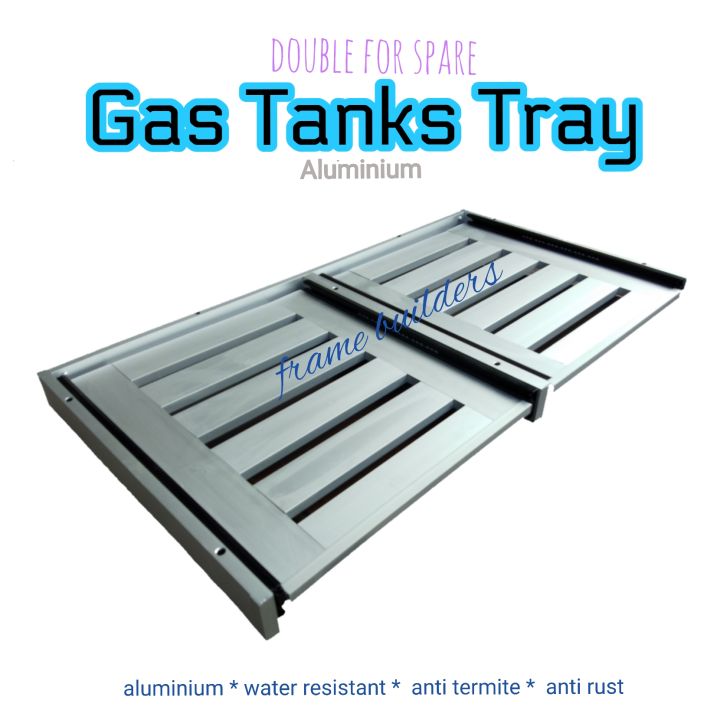 [READY-STOCK] Gas Cylinder Slide /Aluminum Gas Tanks Tray /Double Tray ...