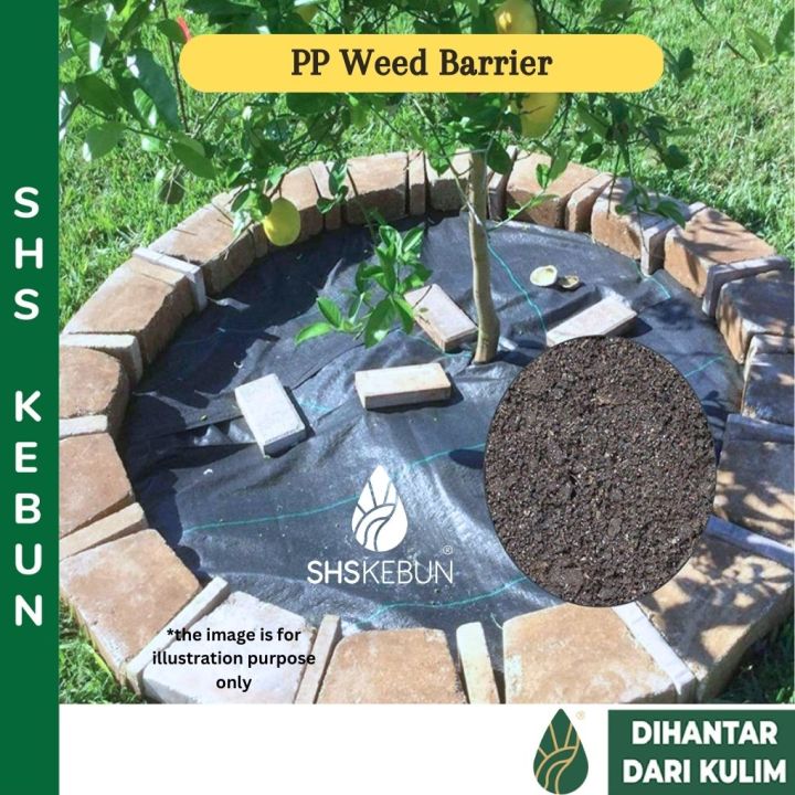 Penghalang Rumpat Penutup Tanah Tikar Rumpai PP Weedmat Weed Barrier ...