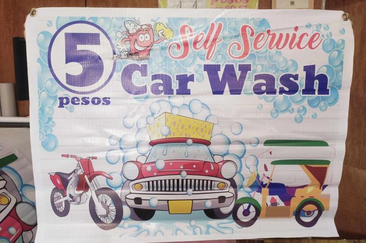 Tarpaulin CAR WASH 1.5x2ft/ 18x24inches 2x3ft/ 24x36inches | Lazada PH