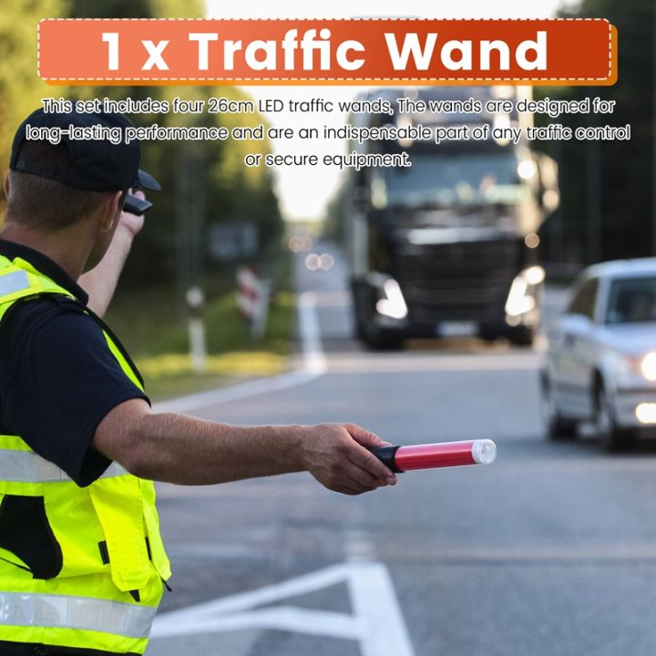Traffic Wand 26cm Led Traffic Control Wand Safety Light Wand with ...