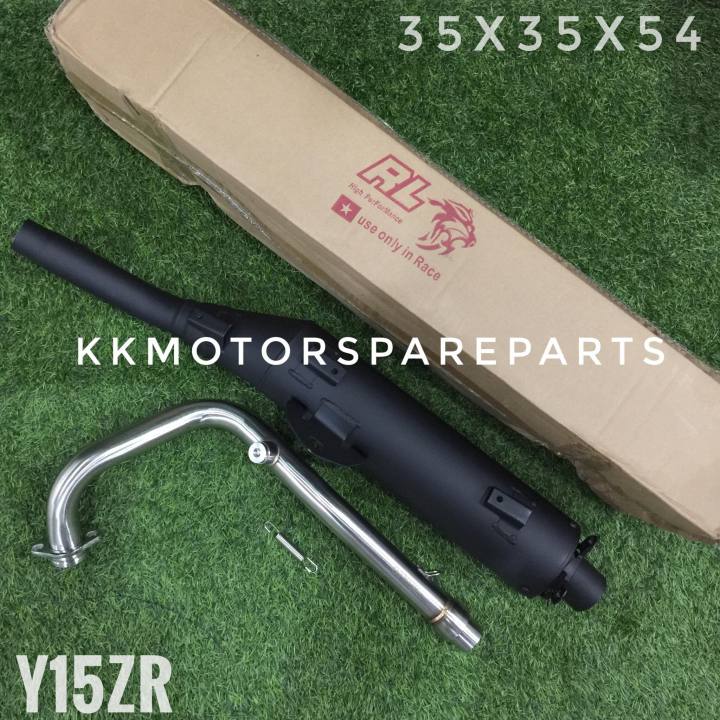 💯 ORIGINAL RED LEO YAMAHA Y15ZR Y15 EXHAUST PIPE EKZOS MUFFLER 35x35x54 ...
