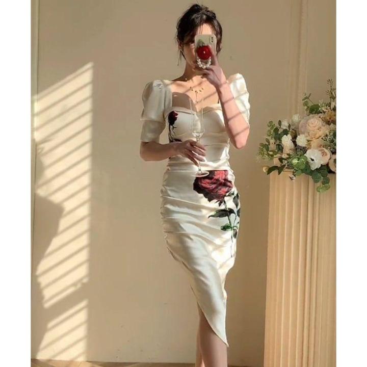 Korean White Filipiniana Satin Corset Boddycon Fitted Dress Woman For ...