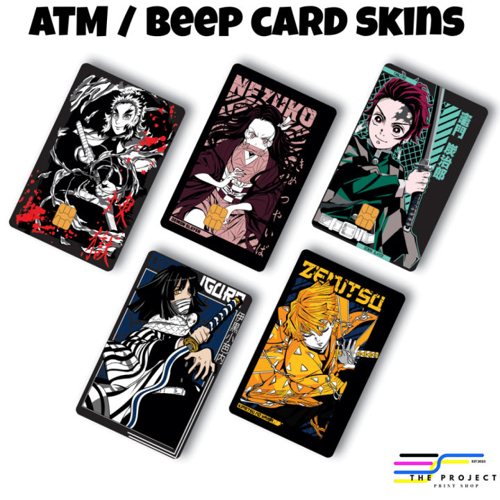 ATM/Beep Card Skin Stickers DEMON SLAYER. High Quality Vinyl Sticker ...