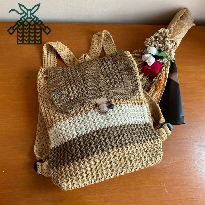 ransel rajut murah / tas ransel rjutan bandung / tas gendong wanita ...