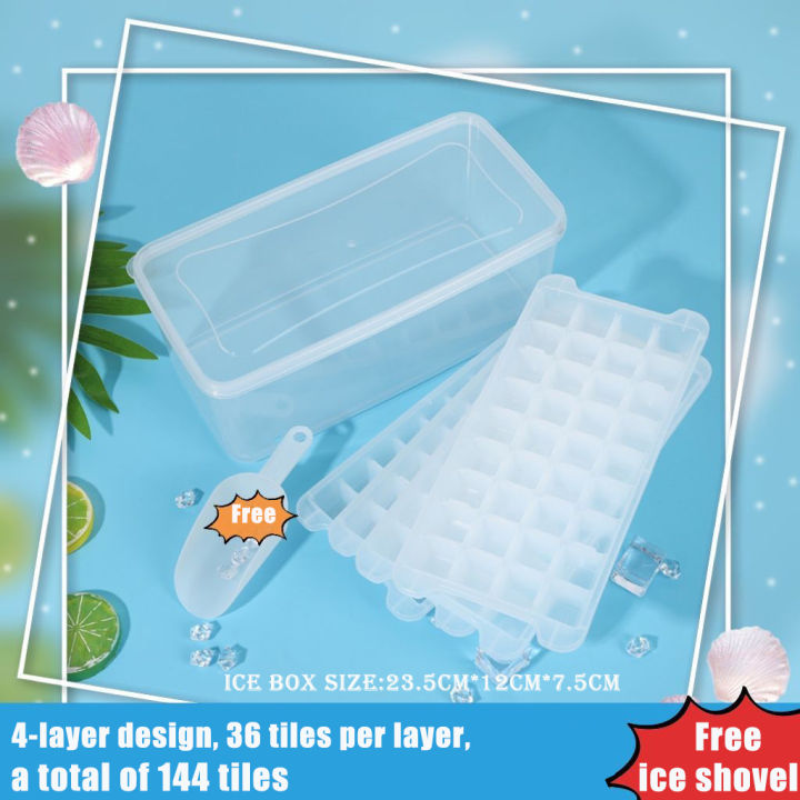 Free box Ice shovel 4 layer 144 girds Cream Cocktail Cold Drink Ice ...