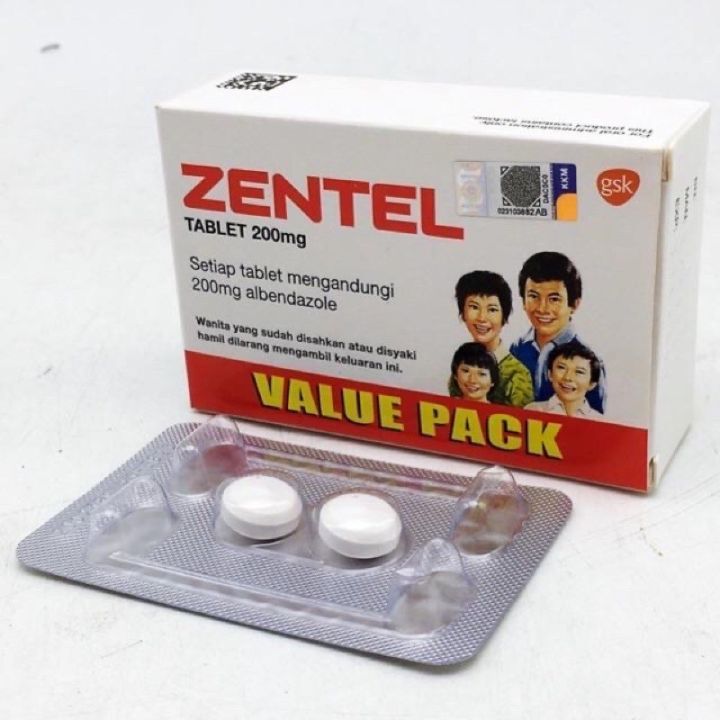 ZENTEL TABLETS 200MG (2 X 2'S) VALUE PACK | Lazada