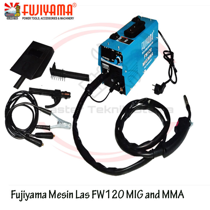 FUJIYAMA FW120 2in1 MIG MMA Mesin Trafo Las 120 A MIG-120T IGBT Flux Core GasLess Set Lengkap ...