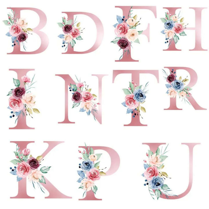 Letter Heat Vinyl Transfer For Clothing Beautiful Flower Thermal ...