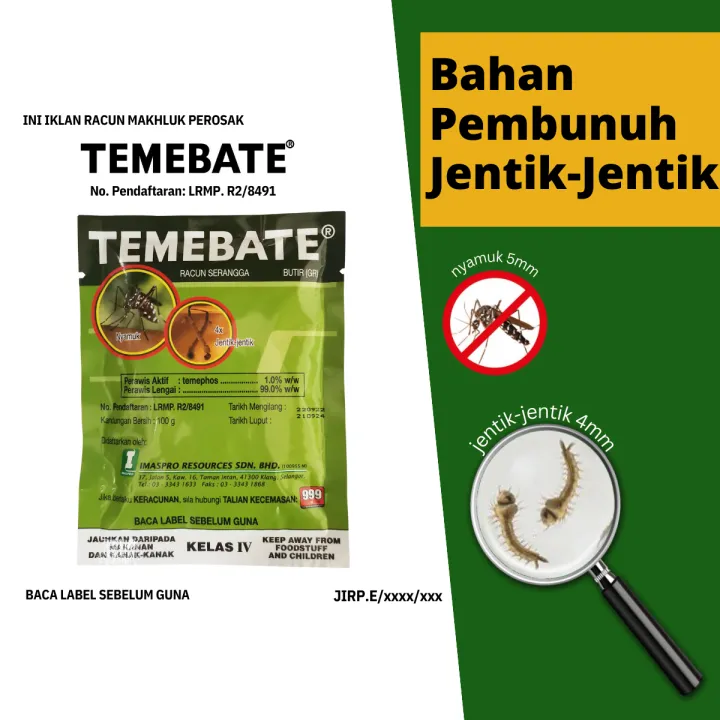 Temebate - Ubat Jentik Jentik Nyamuk ; Mosquito Larvae Killer ...