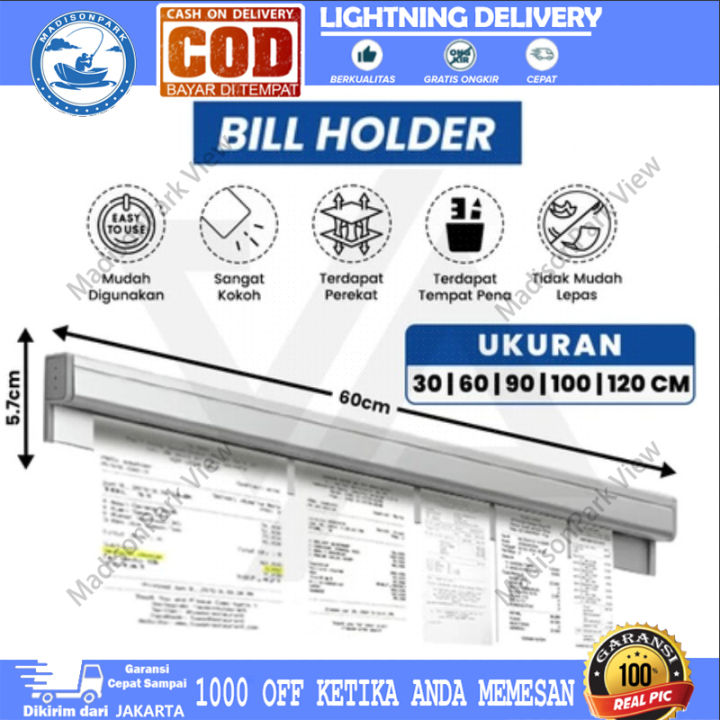 Bill Holder 30cm 60cm 90cm 120cm / Penjepit Nota Pesanan / Capitan ...