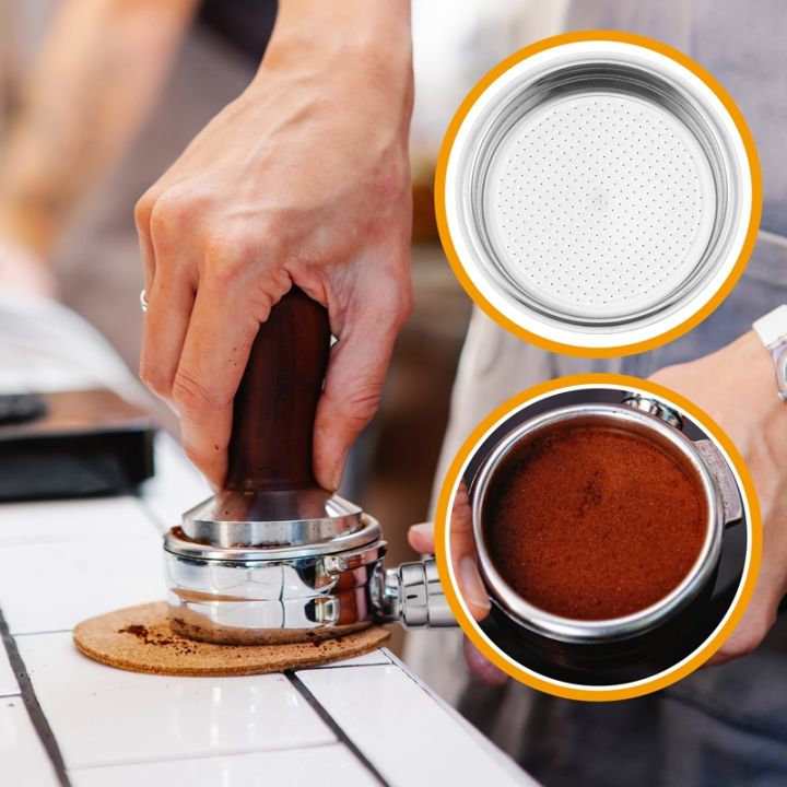 2PCS 51mm Stainless Steel Coffee Machines Pressurized Filter Basket ...