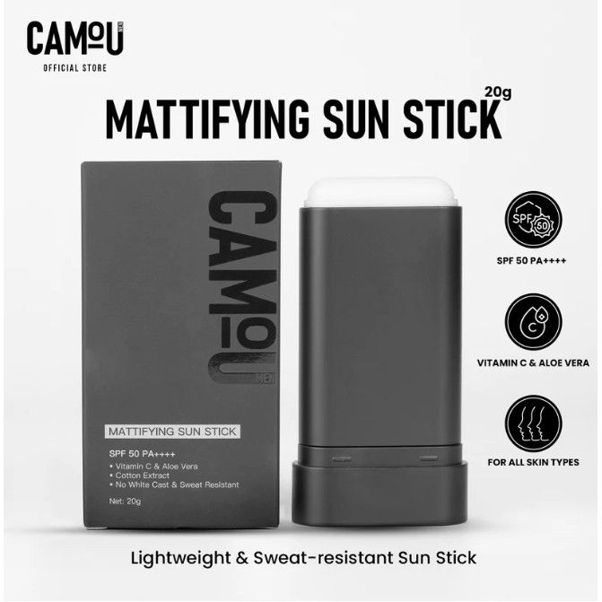 Mattifying Sun Stick (Sun Screen, Sunblock, For the Face) CAMOU FOR MEN ...