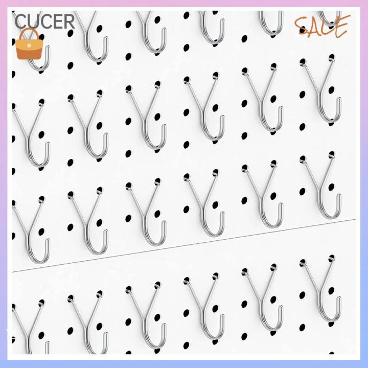20Pcs Pegboard Hooks Stainless Steel Hooks Grid Wall Mesh Retail ...
