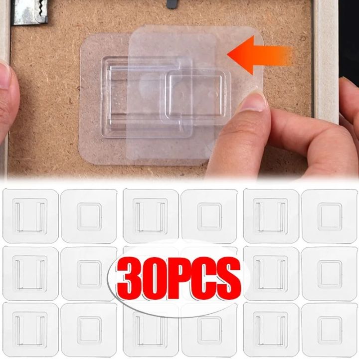 15Sets(30Pcs) Double-Sided Hooks Multi-Purpose Adhesive Wall Hook ...