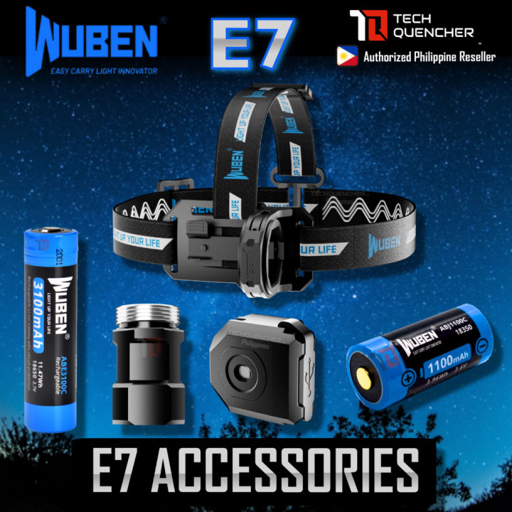 Wuben E7 Flashlight Accessories - P1 Headband Headlamp - AP40 Gesture Sensor - Battery ...
