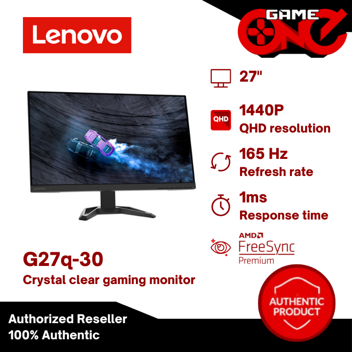 Lenovo G27Q-30 | 27-inch QHD monitor | 165Hz Refresh Rate, 1ms Response ...