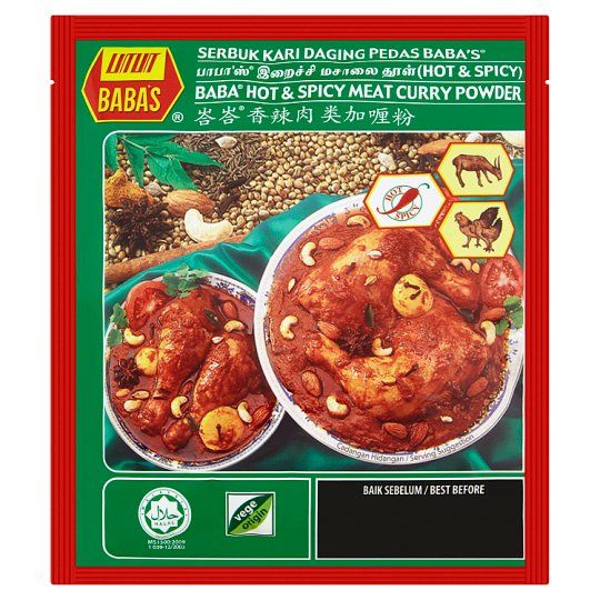 Baba's Hot & Spicy Meat Curry Powder 125g / 250g / Serbuk Kari Babas ...
