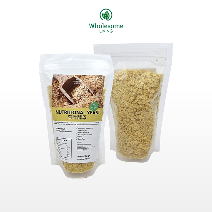 Wholesome Living Nutritional Yeast 100g [Gluten Free] - 100% Vegan | Lazada