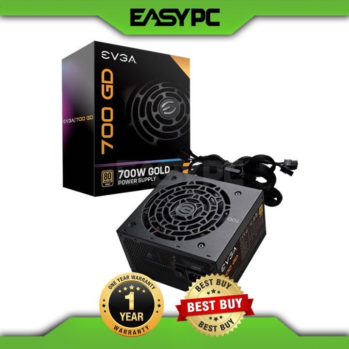 EasyPC | EVGA 700 GD 700W 80+ Gold Single-Rail +12v Non-Modular Power ...