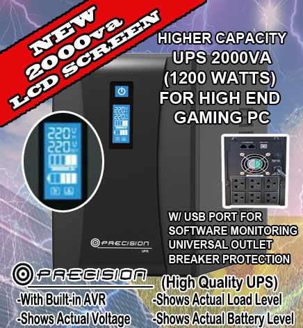 PRECISION 2000va UPS with LCD DISPLAY (Uninterrupted Power Supply ...
