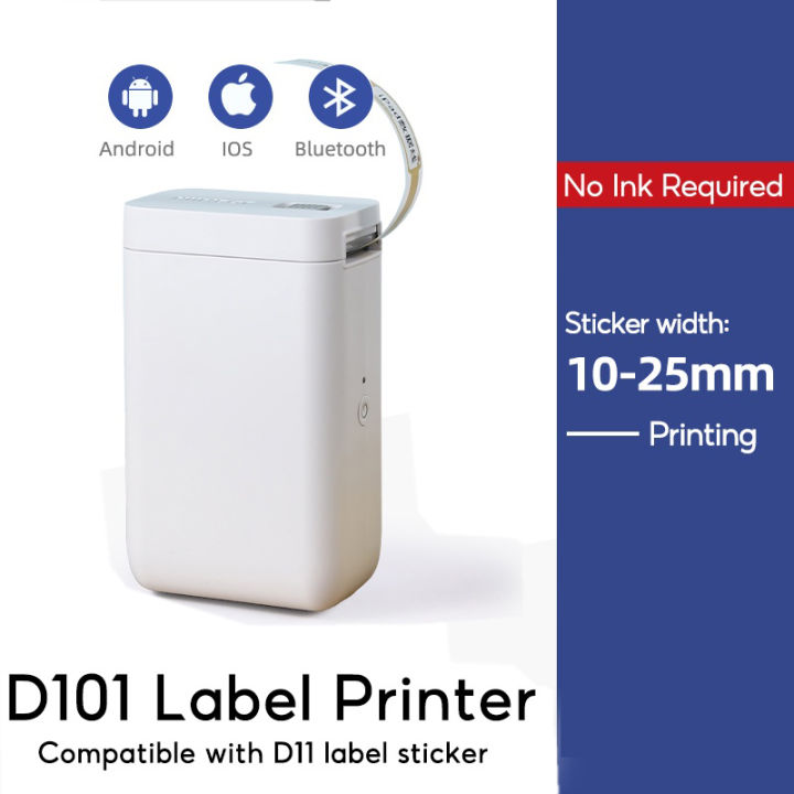 NiiMbot D101 Label Printer Portable Wireless Connection Thermal Paper ...