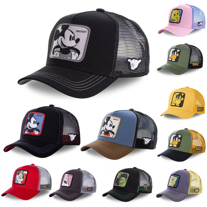 Cartoon Duffy Duck Mouse SpongeBob embroidery baseball cap women's ...
