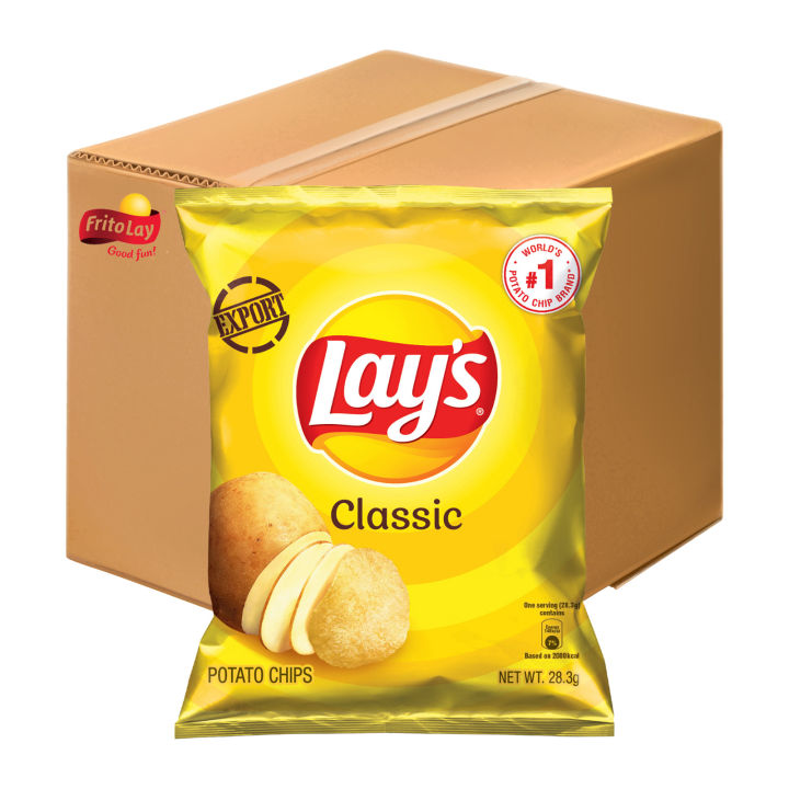 Lay's Classic Potato Chips Snacks 28.3g (Carton of 50) | Lazada Singapore