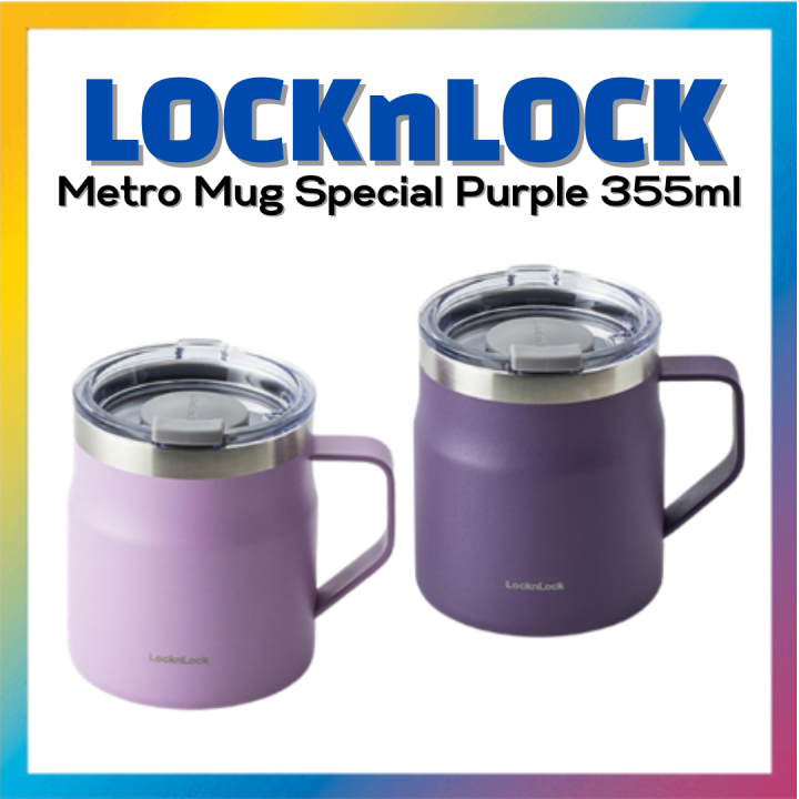 [LocknLock] Stainless Metro Mug Special Purple (Deep purple / Light ...