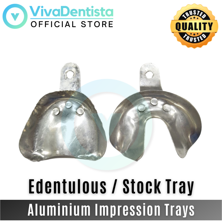 Stock Tray Dental Edentulous or Partial Aluminum Impression Trays ...