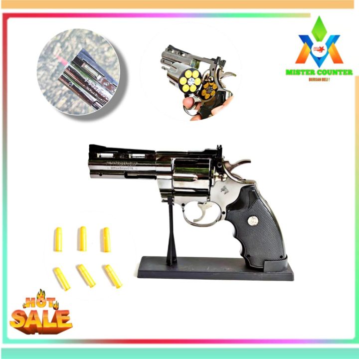 Korek Api Model Pistol Python Revolver Plus Peluru Mainan | Lazada ...