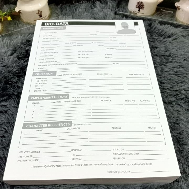 BIO-DATA PAD | Lazada PH