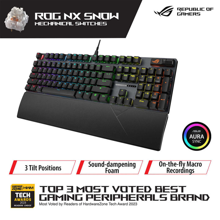 Asus ROG Strix Scope II X Wired Gaming Keyboard (NX Snow/NX Storm ...