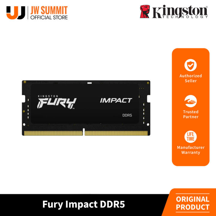 Kingston Fury Impact 8GB/16GB/32GB 4800MT/s to 5600MT/s DDR5 CL38 CL40 SODIMM Laptop Memory ...