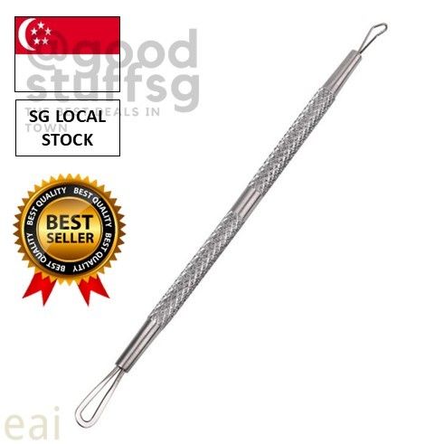 [SG FREE ] Stainless Steel Blackhead Pimples Acne Double Rings Squeeze ...