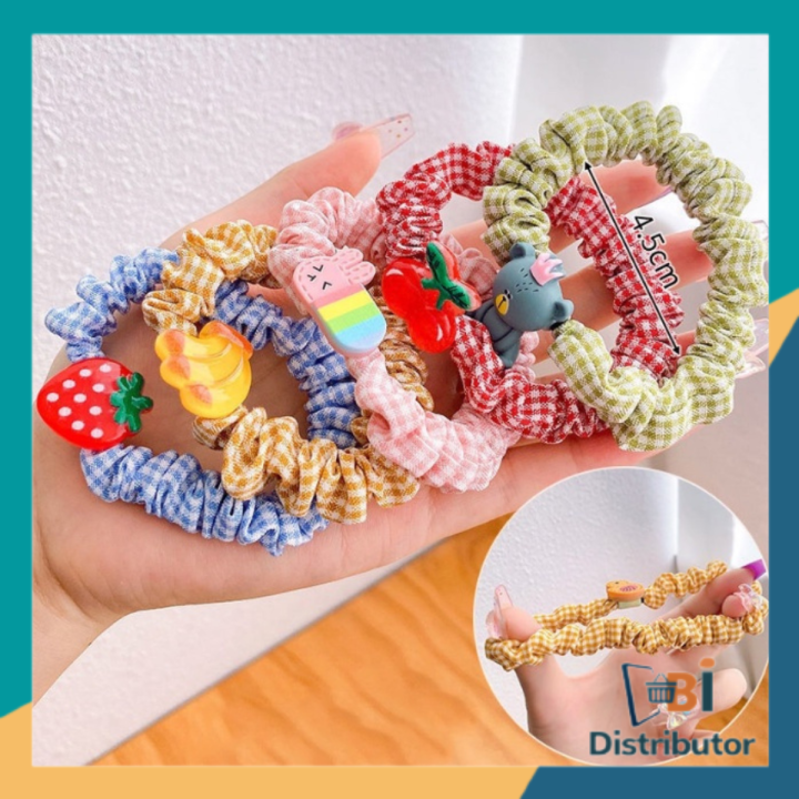 DBI Ikat Rambut Anak Perempuan 3D 10 in 1 Kunciran Rambut Gambar Bunga ...