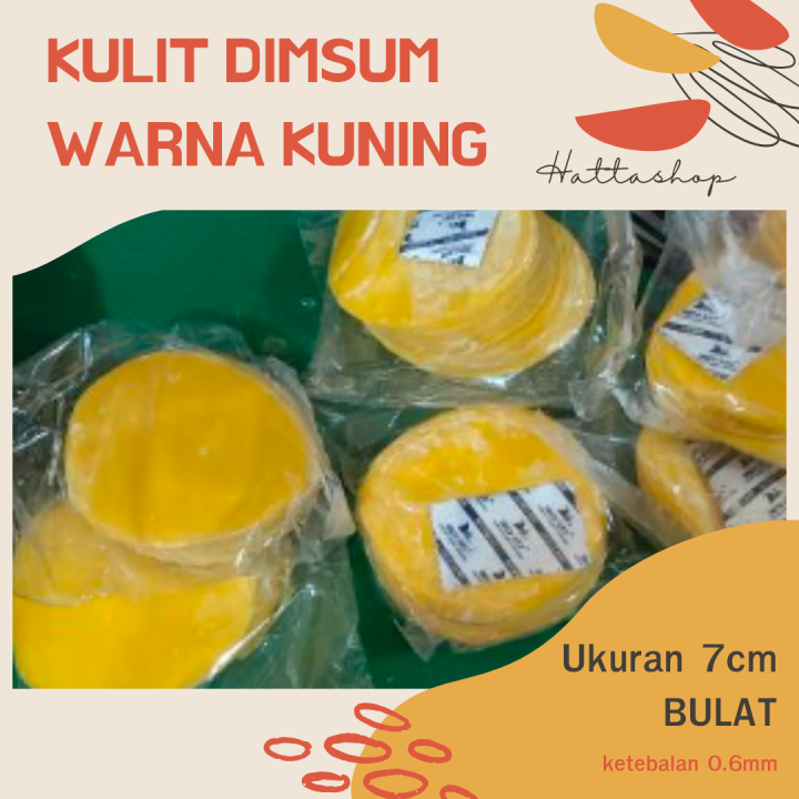 kulit pangsit/dimsum/gyoza 7cm Isi 100 KUNING BULAT lembar/pack ...