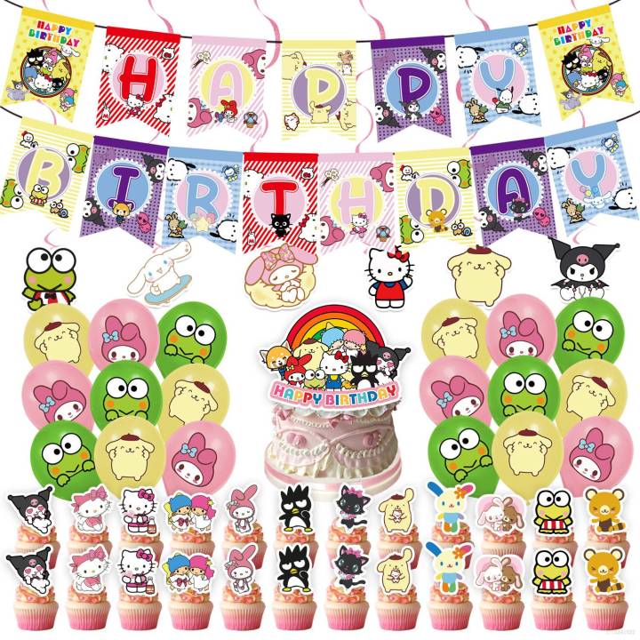clu Sanrio Melody Pom Pom Purin theme kids birthday party decorations ...