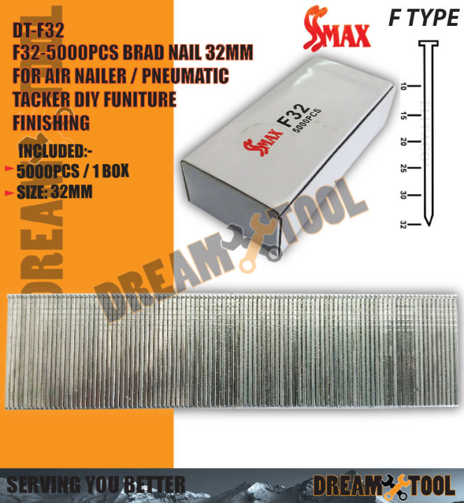 *AIR NAIL GUN* F10/ F15/ F20/ F25/ F30/ F32 - 5000PCS Brad Nail for Air ...