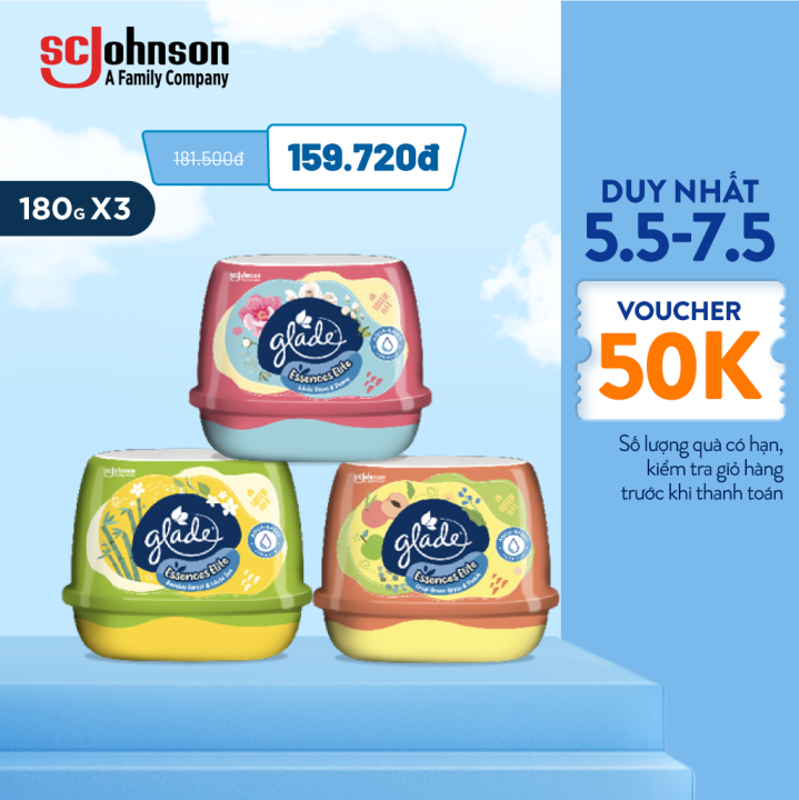 GLADE - BỘ 3 SÁP THƠM CAO CẤP 180G x 3 | Lazada.vn