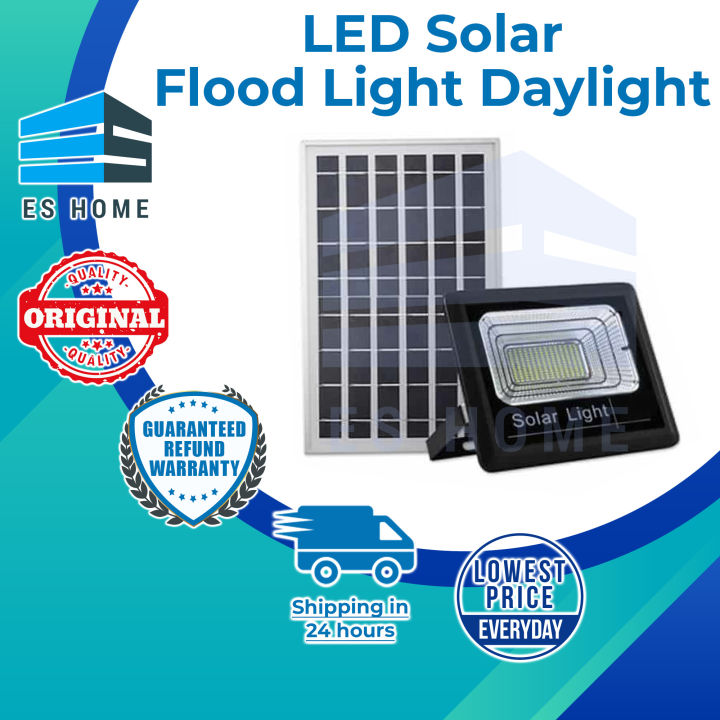 ES Home 30W 60W 100W 150W LED Flood Light Solar Panel and Remote Heavy ...