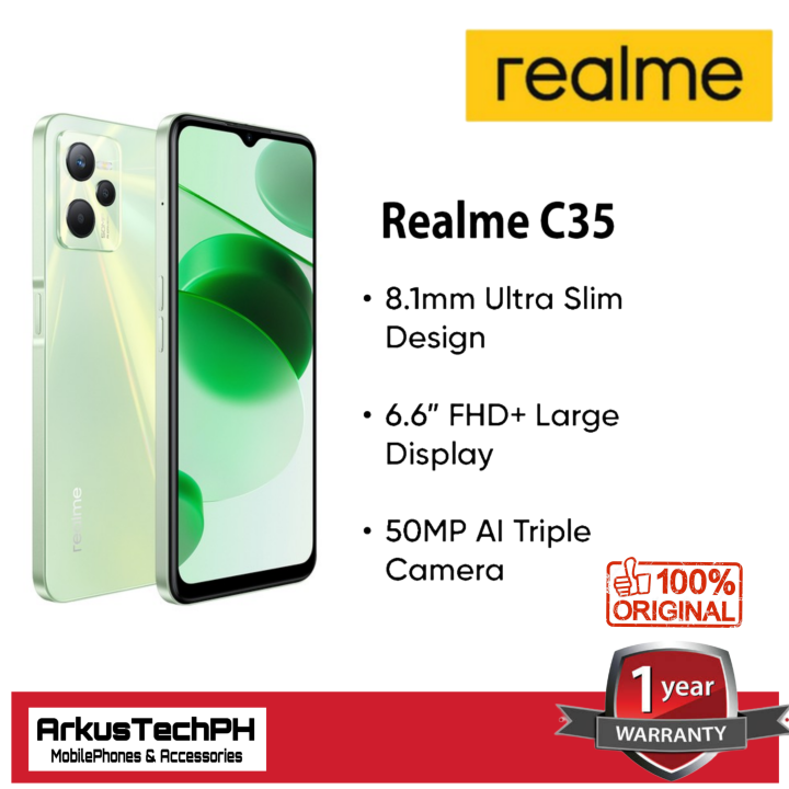 Realme C35 (4GB RAM + 64GB ROM) 6.58 FHD+ | Lazada PH
