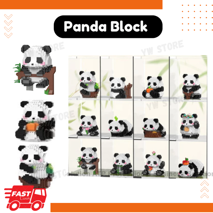 Panda Block Huahua Panda Blocks Cartoon Diamond Nano Block Micro Mini Block Toy Cartoon ...
