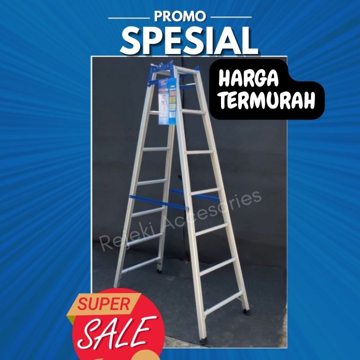 Tangga Lipat Aluminium 1m/ 1,5m/ 1,75m/ 2m | Lazada Indonesia