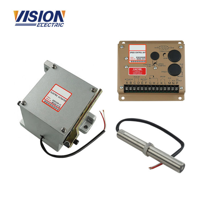ADC225 12V 24V Actuator + Engine Speed controller ESD5500E + Magnetic ...