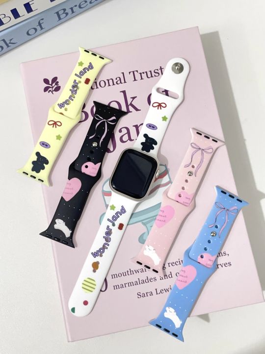 Silicone Graffiti Cute Cartoon Senior for Apple Watch Strap 49mm 45mm ...