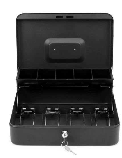 CASHBOX001 - Portable Cash Security Saving Bank Personal Cash Box With ...